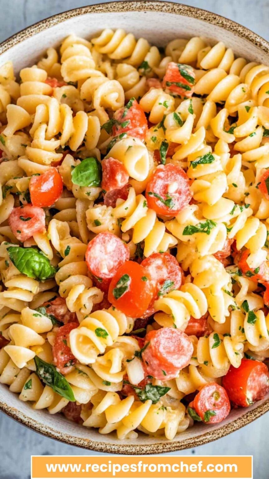 Bruschetta Pasta Salad Recipe - Recipes From Chef